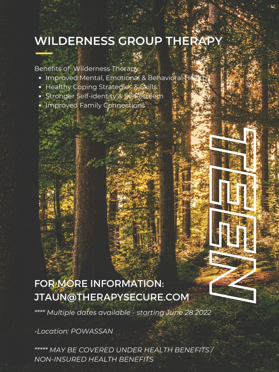 Wilderness Therapy | North Bay Counselling Services